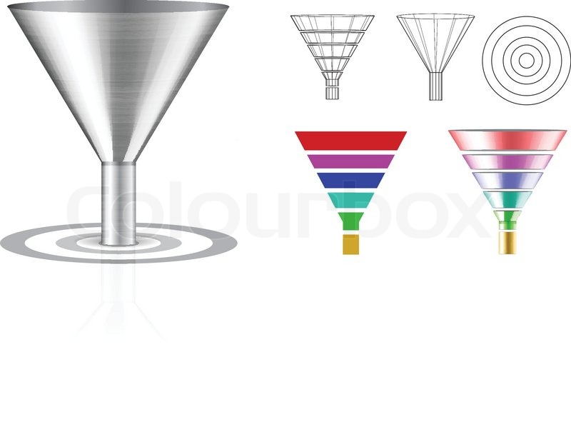 Conversion-Trichter über einen ... | Stock-Vektor | Colourbox