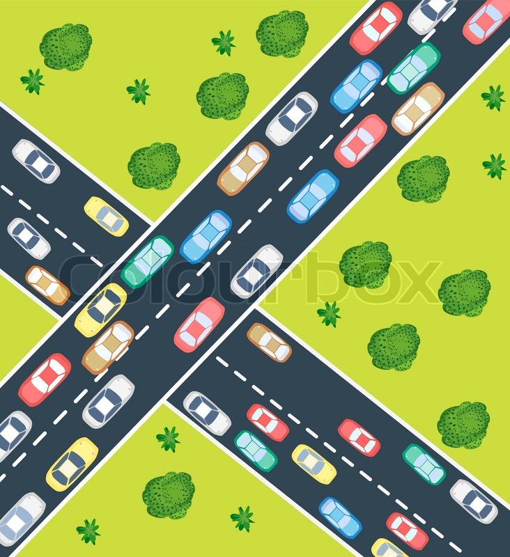 Highway traffic | Stock vector | Colourbox