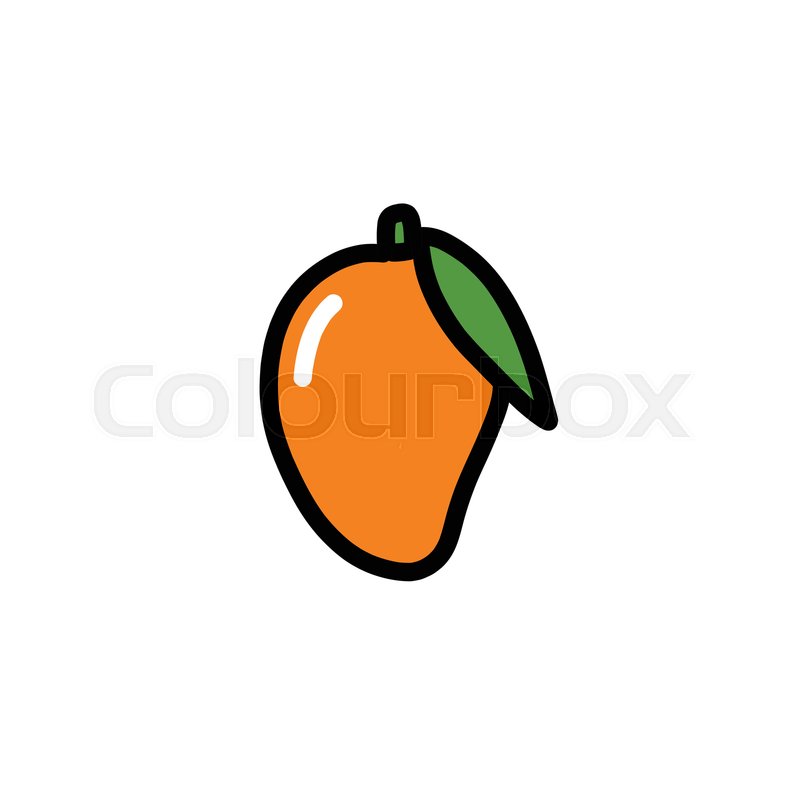 Mango Doodle Icon Vector Color Line Stock Vector Colourbox