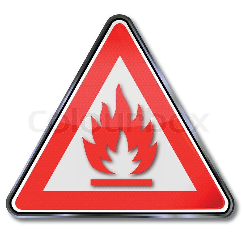 Warnschild Feuer | Stock-Vektor | Colourbox