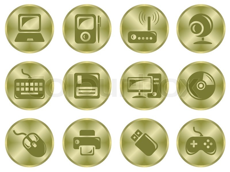 Hardware button set | Stock vector | Colourbox