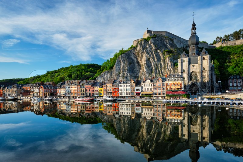 View of picturesque Dinant town, Dinant ... | Stock image | Colourbox
