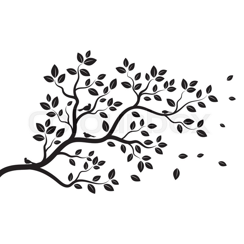 Tree Branch Vector Black
