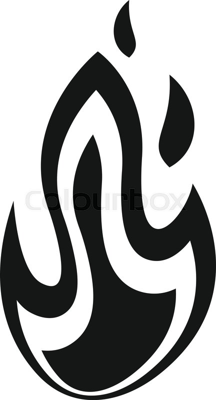 Fire flame passion icon. Simple ... | Stock vector | Colourbox
