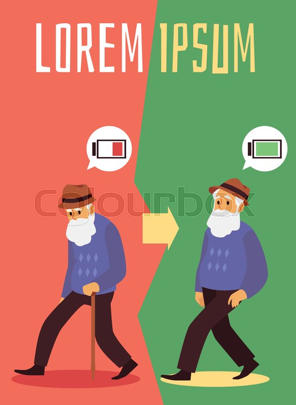 Banner with tired exhausted and full ... | Stock vector | Colourbox