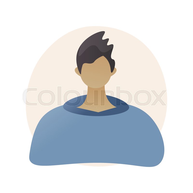 Young man full face portrait. Company ... | Stock vector | Colourbox