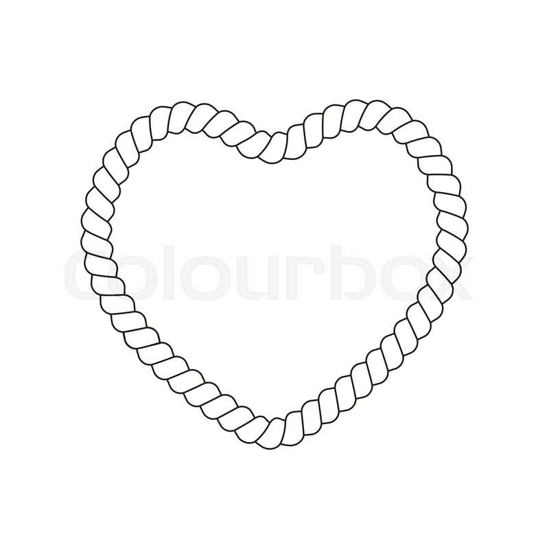Rope Heart Vector