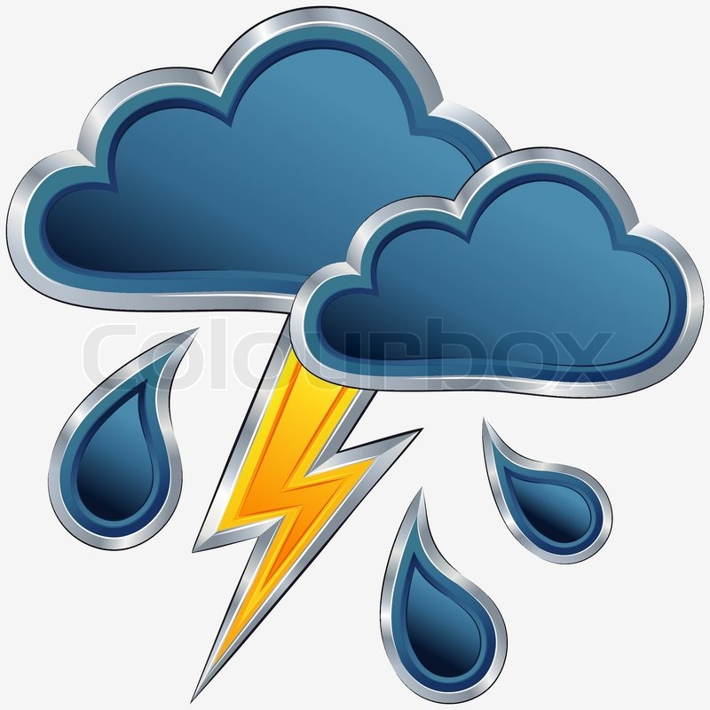 Vector weather icon with a storm ... | Stock vector | Colourbox