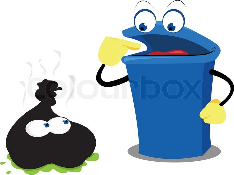 Lustige Verschwendung und einen ... | Stock-Vektor | Colourbox