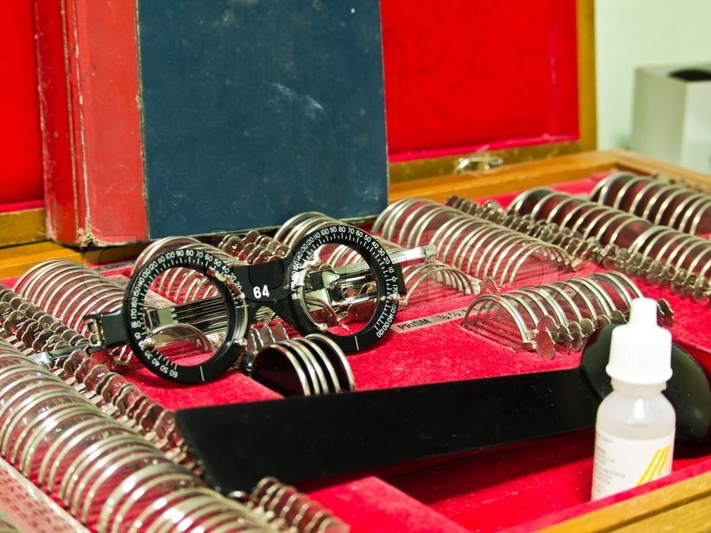 Optometry lens and eyeglasses | Stock image | Colourbox