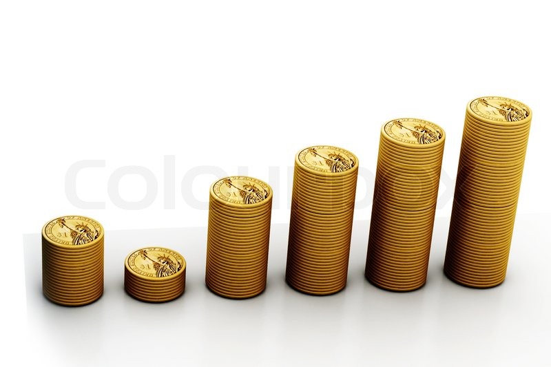 Coin graph | Stock image | Colourbox