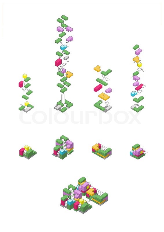 Architecture exploded diagram | Stock image | Colourbox