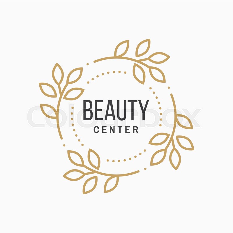 Beauty center with flowers for logo, ... | Stock vector | Colourbox