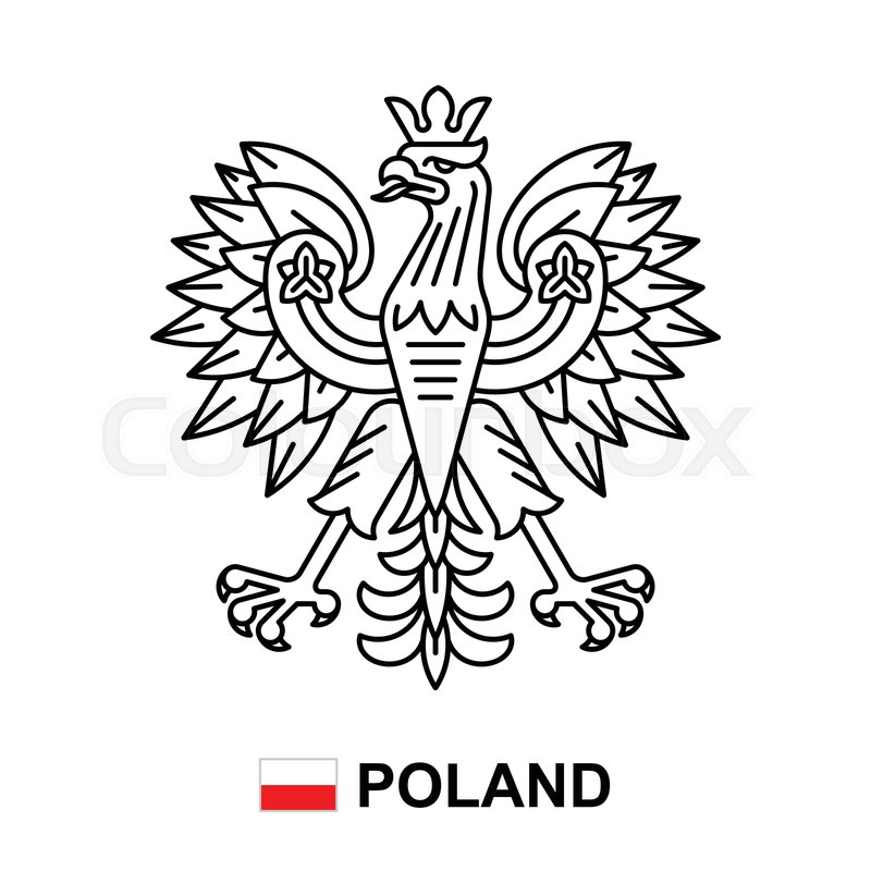 Coat of arms of Poland. isolated on ... | Stock vector | Colourbox