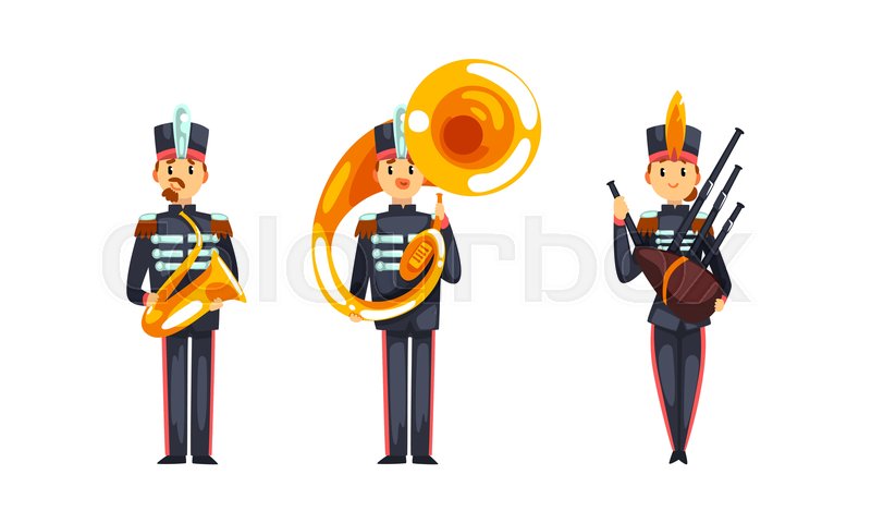 Marching Band Instruments Vector