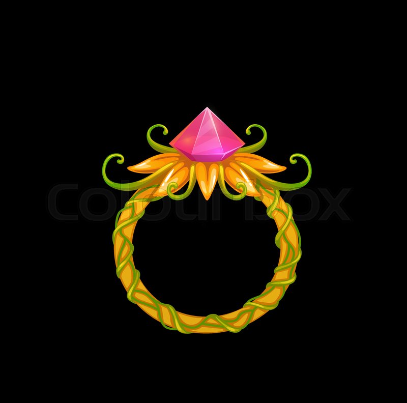 Magic ring with power of nature, ... | Stock vector | Colourbox