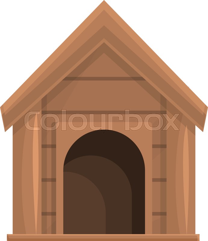 Garden dog kennel icon cartoon vector. ... | Stock vector | Colourbox