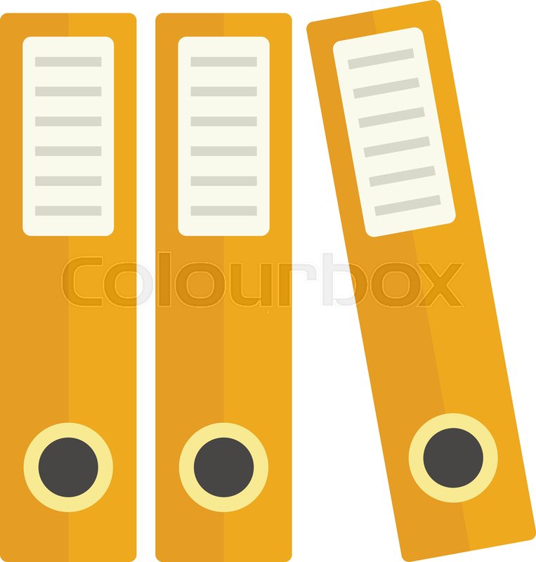 Audit folder icon. Flat illustration ... | Stock vector | Colourbox