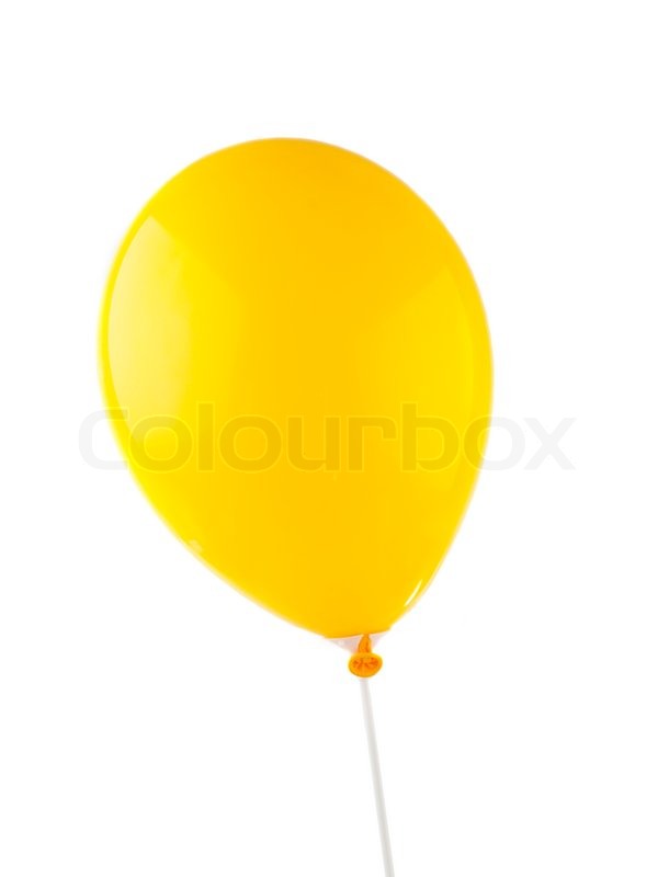 Gul ballon isoleret | Stock foto | Colourbox
