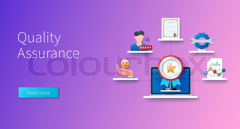Quality assurance banner. Quality, ... | Stock vector | Colourbox