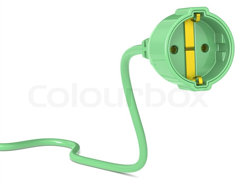 Green Power Plug | Stock image | Colourbox