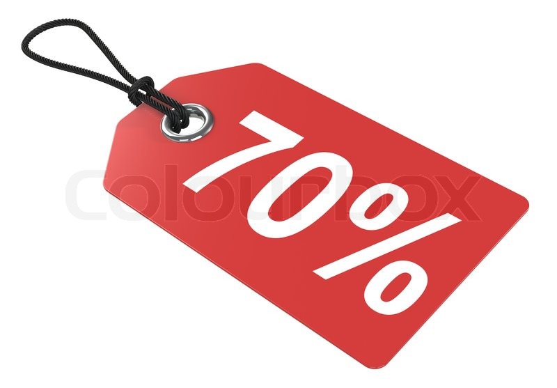 Price tag 70 Prozent | Stock Bild | Colourbox