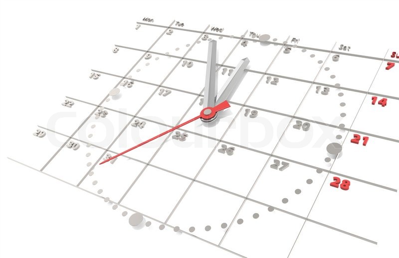 Kalender og ur Steel udgave | Stock foto | Colourbox