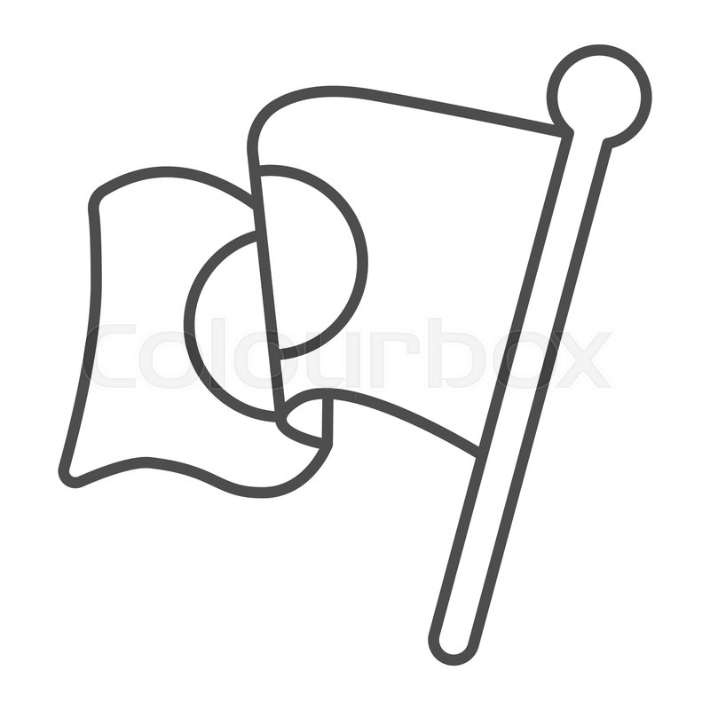 Japanese Flag Outline Clip Art