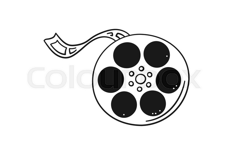 Movie Reel Clip Art Black And White