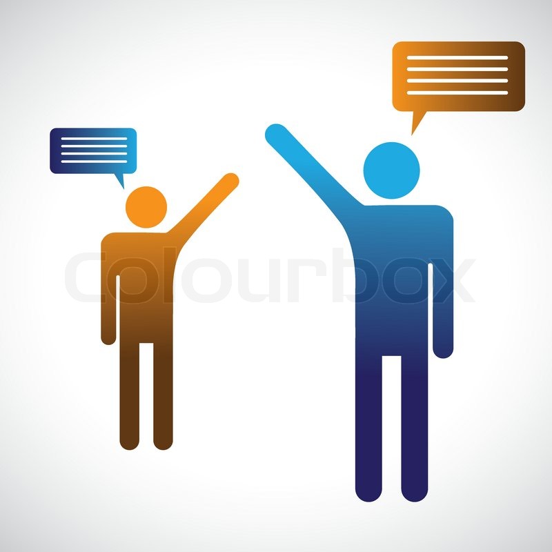 Concept graphic of people talking, ... | Stock vector | Colourbox