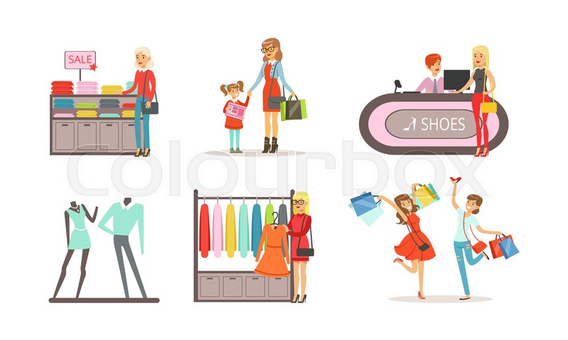 Clip Art Clothes Shopping