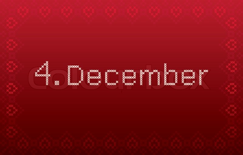 December 4th - red christmas ... | Stock vector | Colourbox