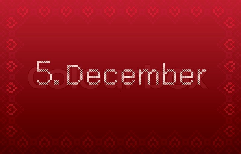 December 5th - red christmas ... | Stock vector | Colourbox