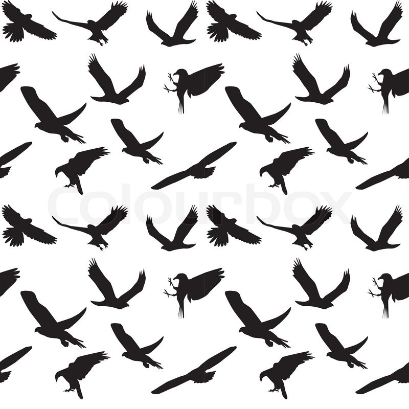 Eagle symbol set seamless pattern ... | Stock vector | Colourbox