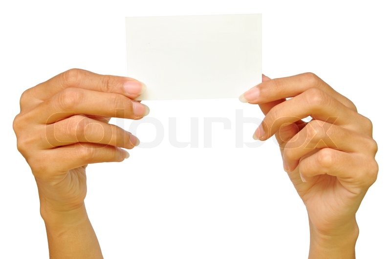 Hands holding card | Stock image | Colourbox
