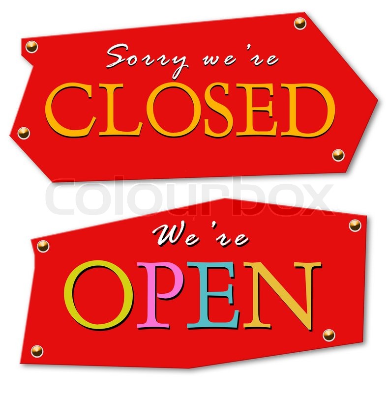 Closed & open tag | Stock image | Colourbox