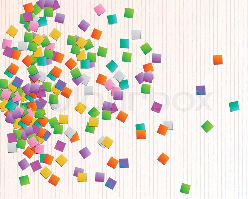 Background with shaped confetti square ... | Stock vector | Colourbox
