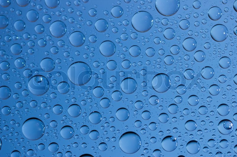 Blau Wassertropfen Hintergrund | Stock Bild | Colourbox