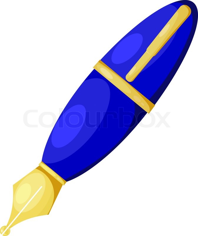 Cartoon blue pen eps10 | Stock vector | Colourbox