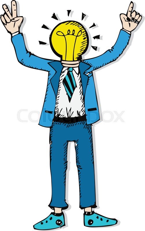 Thinking Cartoon Character