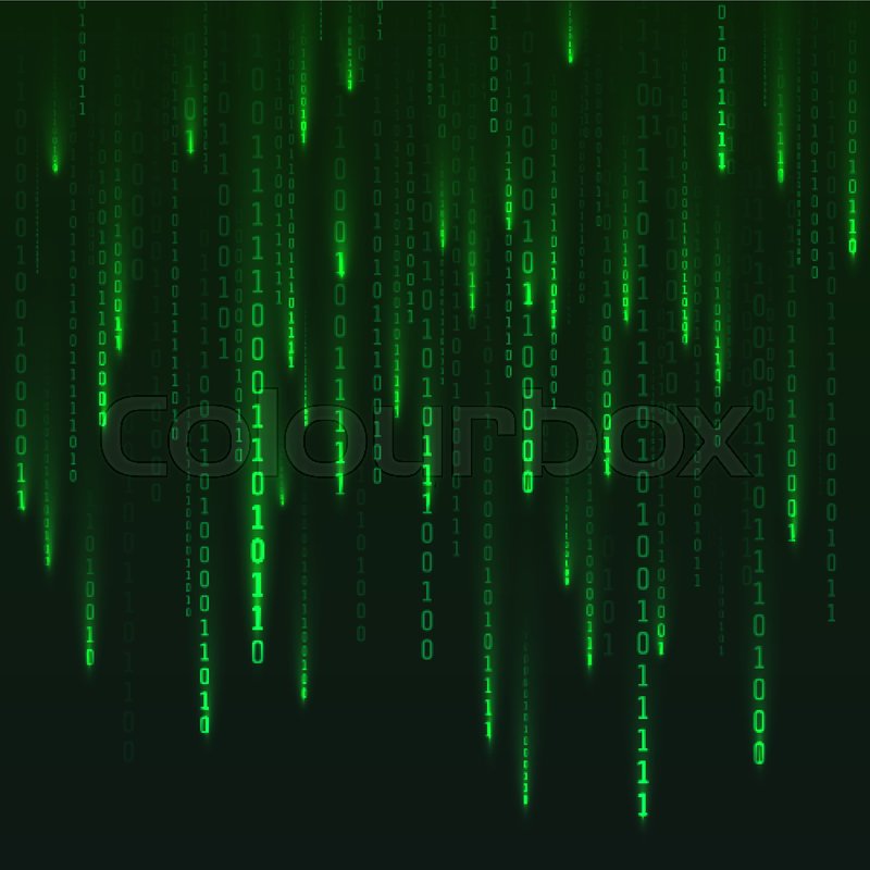 Numbers matrix generated. Digital ... | Stock vector | Colourbox
