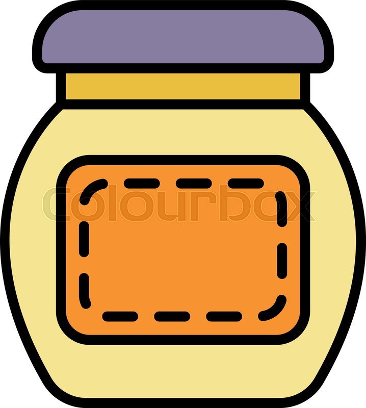 Yellow Mason Jar Outline