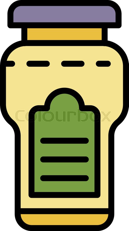 Yellow Mason Jar Outline