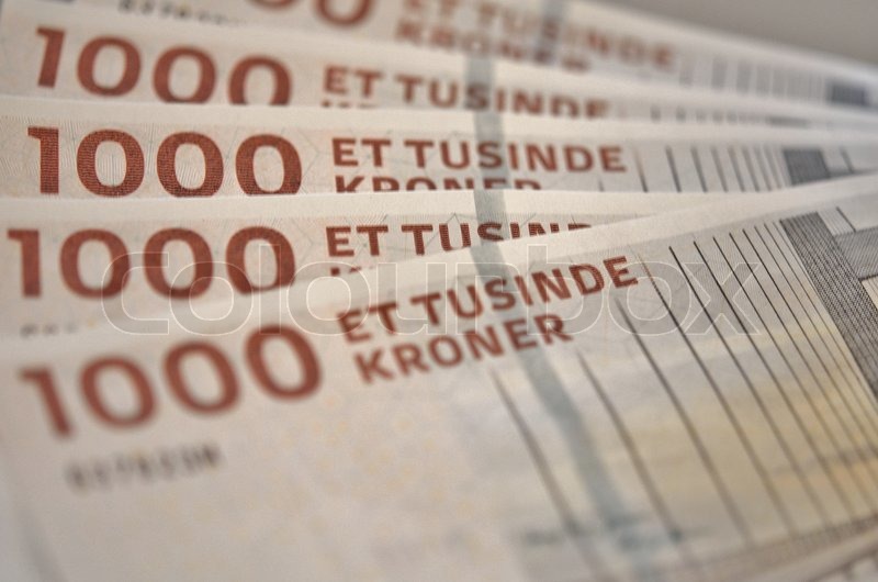 Danske Pengesedler Og Kroner Stock Foto Colourbox