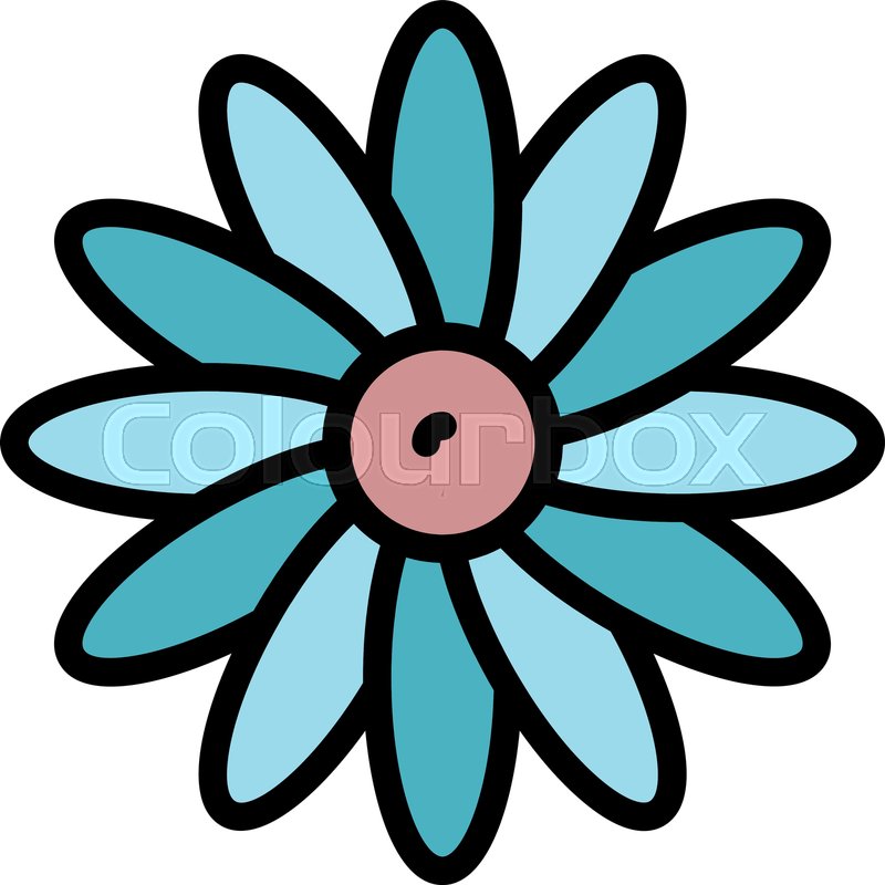 Multi blade fan icon. Outline multi ... | Stock vector | Colourbox