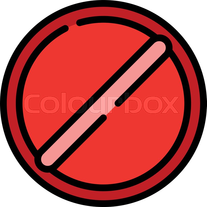 Restricted sign icon. Outline ... | Stock vector | Colourbox