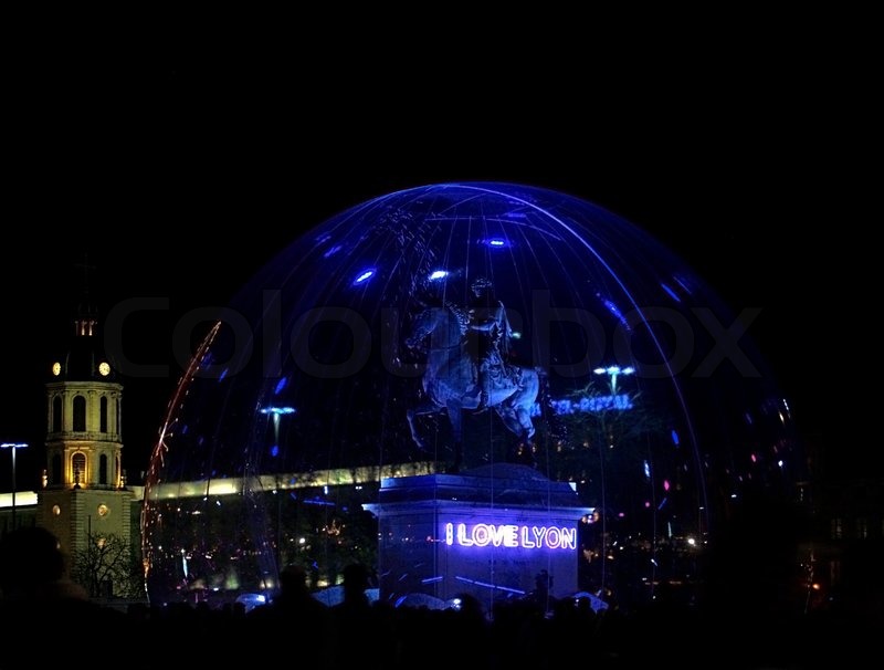 I love Lyon,festival of light in Lyon, ... | Stock image | Colourbox