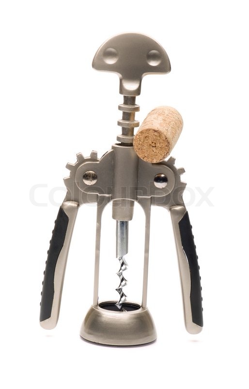 An installation of a corkscrew and a ... | Stock image | Colourbox