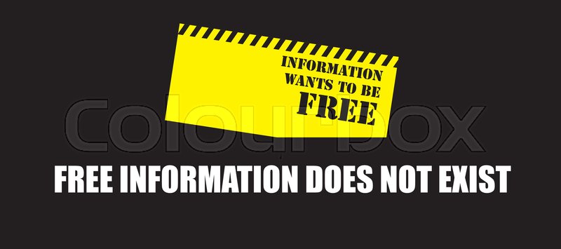 Message card - There is no free ... | Stock vector | Colourbox