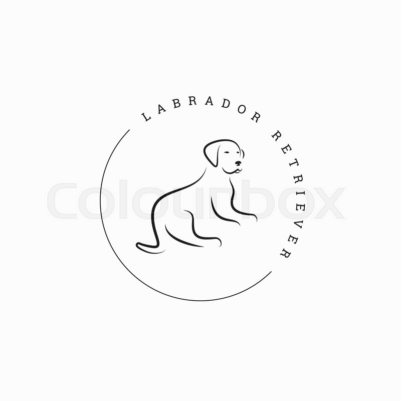 Sitting Lab Dog Silhouette